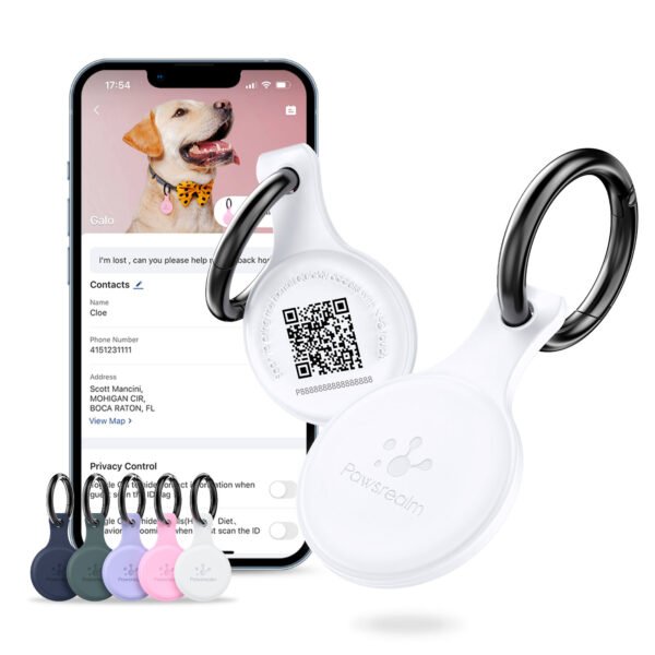 Custom Silicone NFC Smart QR Pet ID Tag — Personalized Dog & Cat Name ...